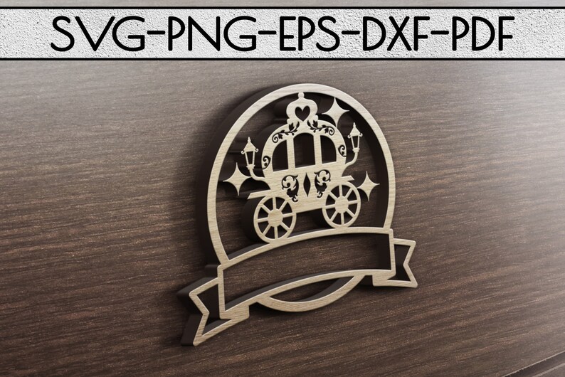 Customizable Princess Carriage Papercut Template Svg File | Etsy