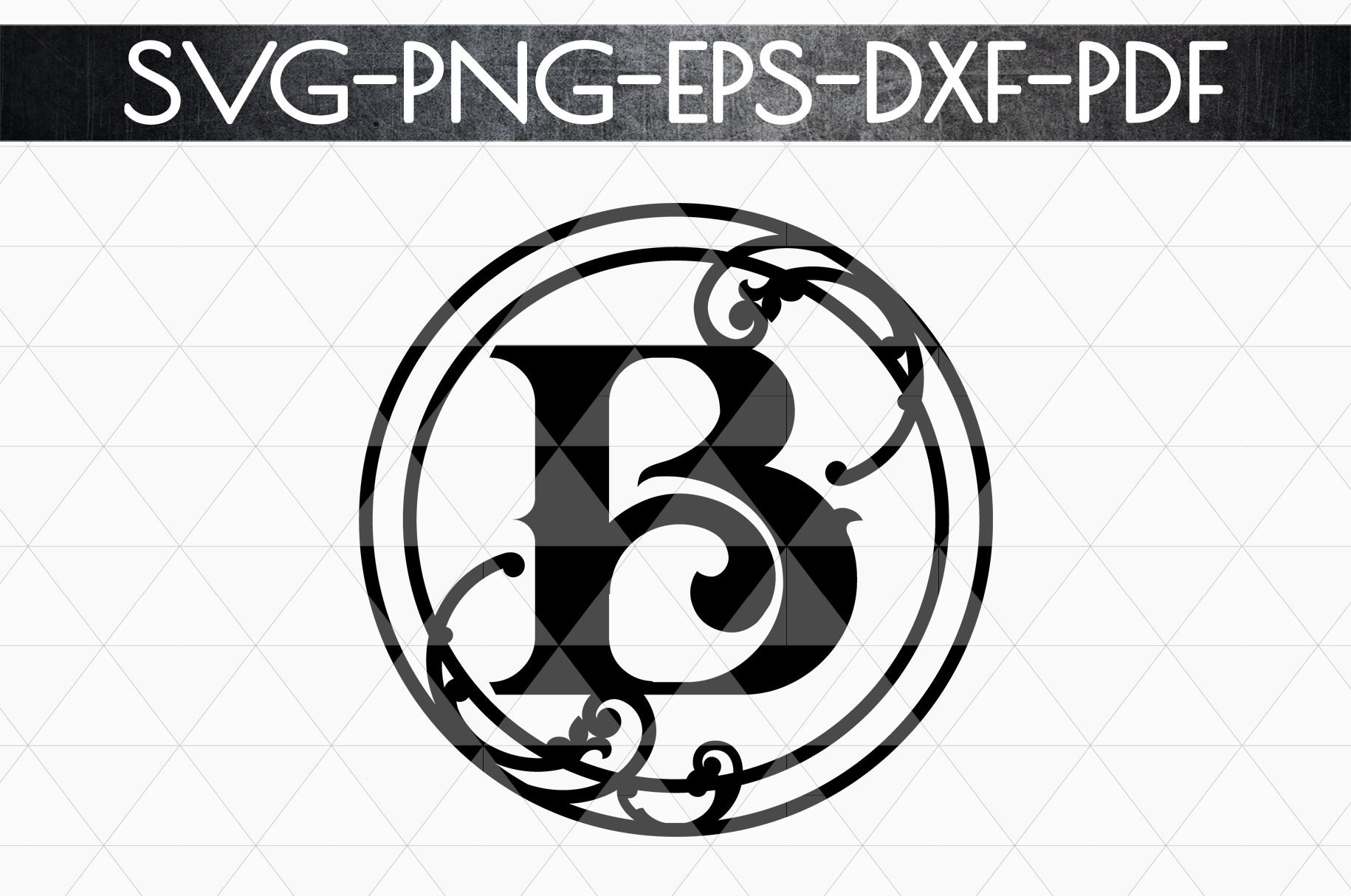 Monogram B Papercut Template Laser Cut Wedding Gift Ideas - Etsy