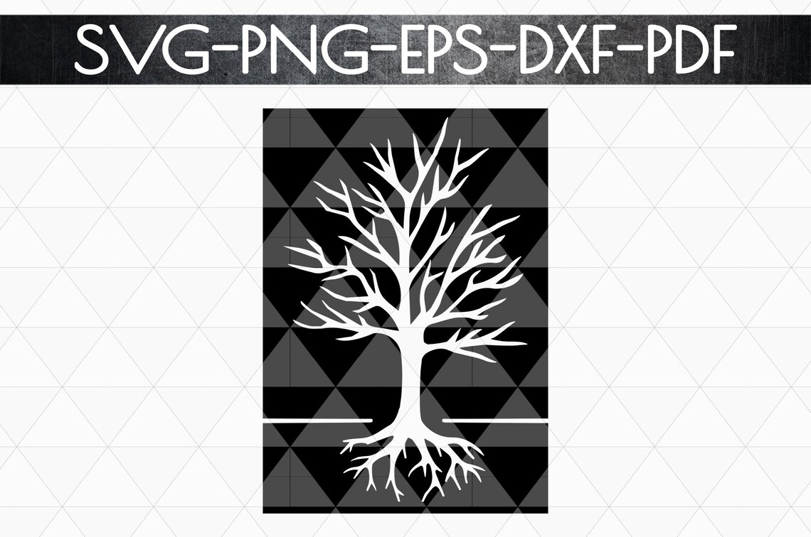 Tree branch papercut template family tree laser cut wedding | Etsy