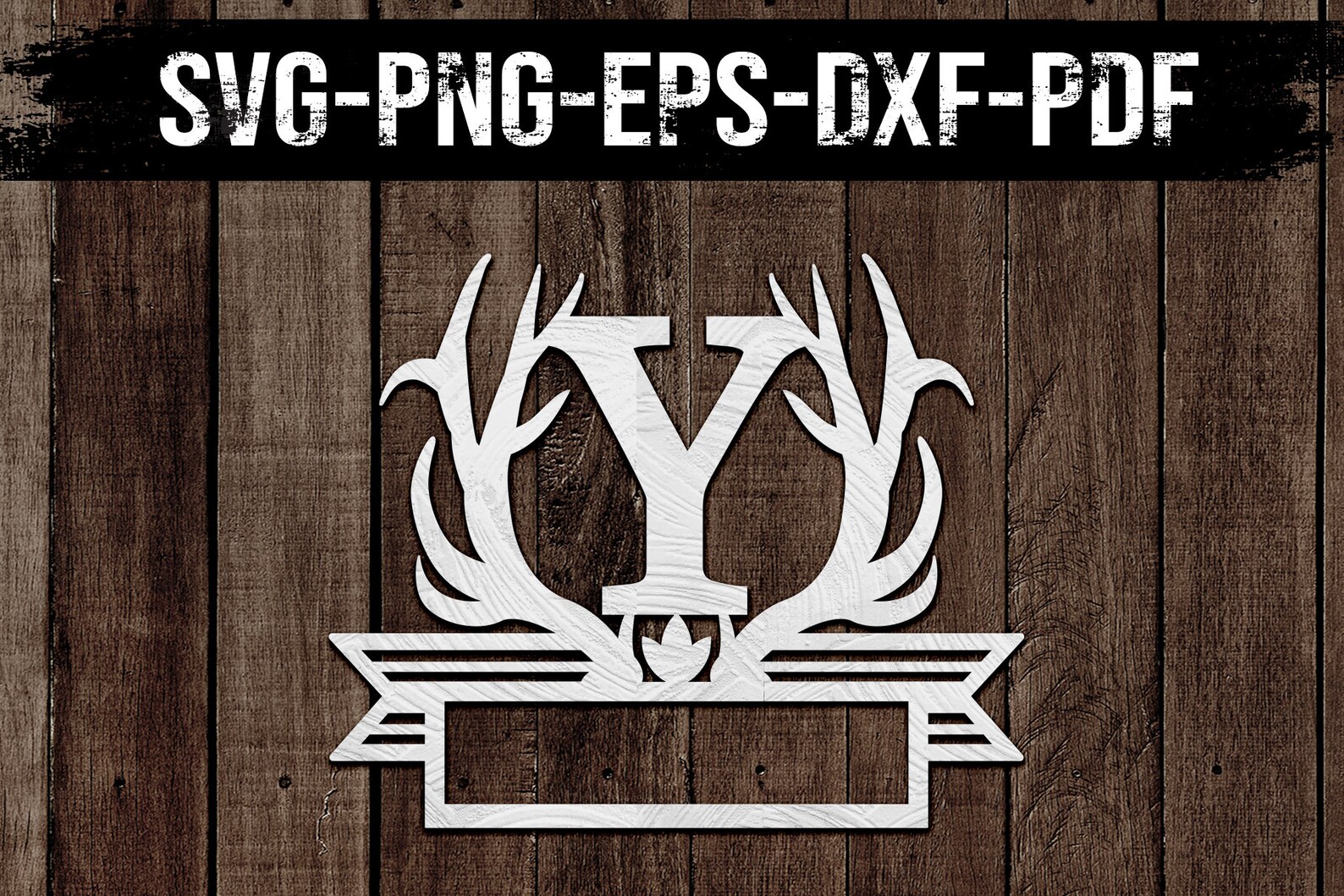 Customizable Antlers Font Y Paper Cut Template Laser Cut - Etsy