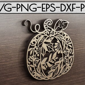 Autumn Pumpkin Papercut Template Svg File, Fall Leaves Svg, Harvest ...