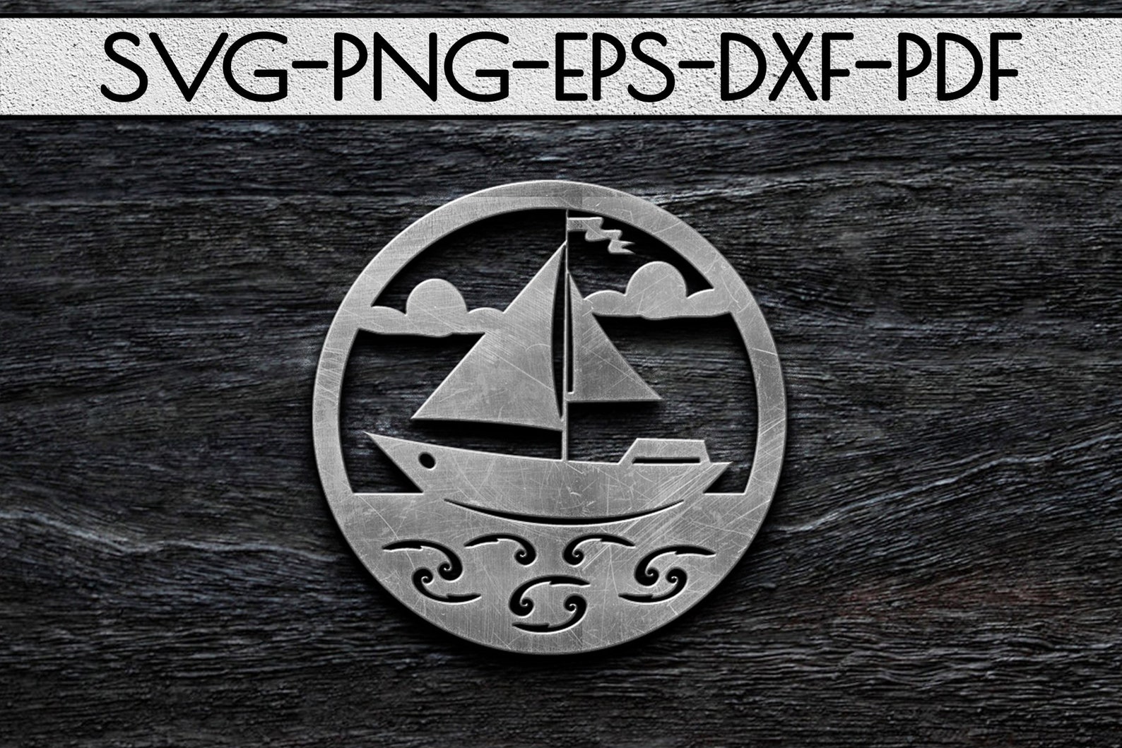 Sailing Boat Papercut Template Svg File Beach House Decor - Etsy