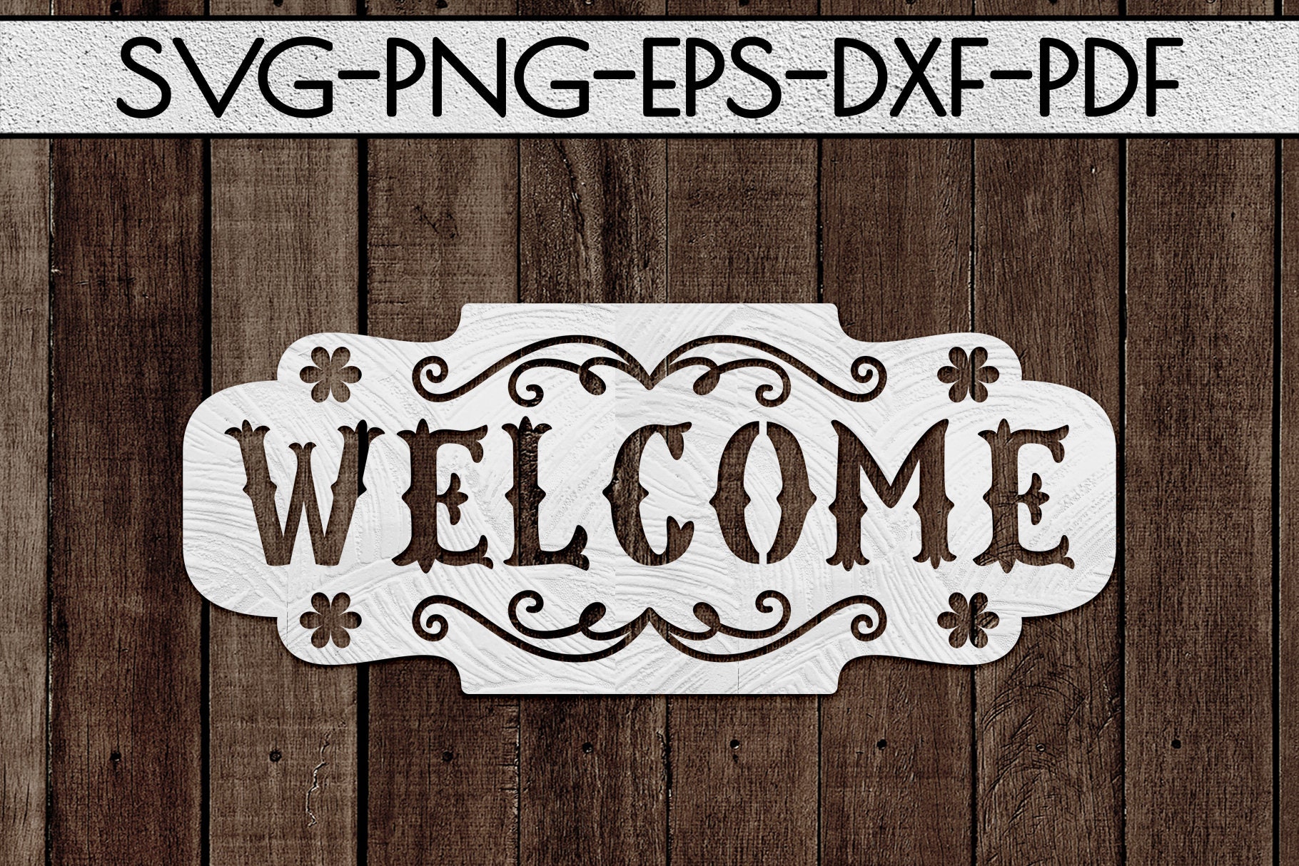 Welcome papercut cutting template farmhouse sign svg door | Etsy
