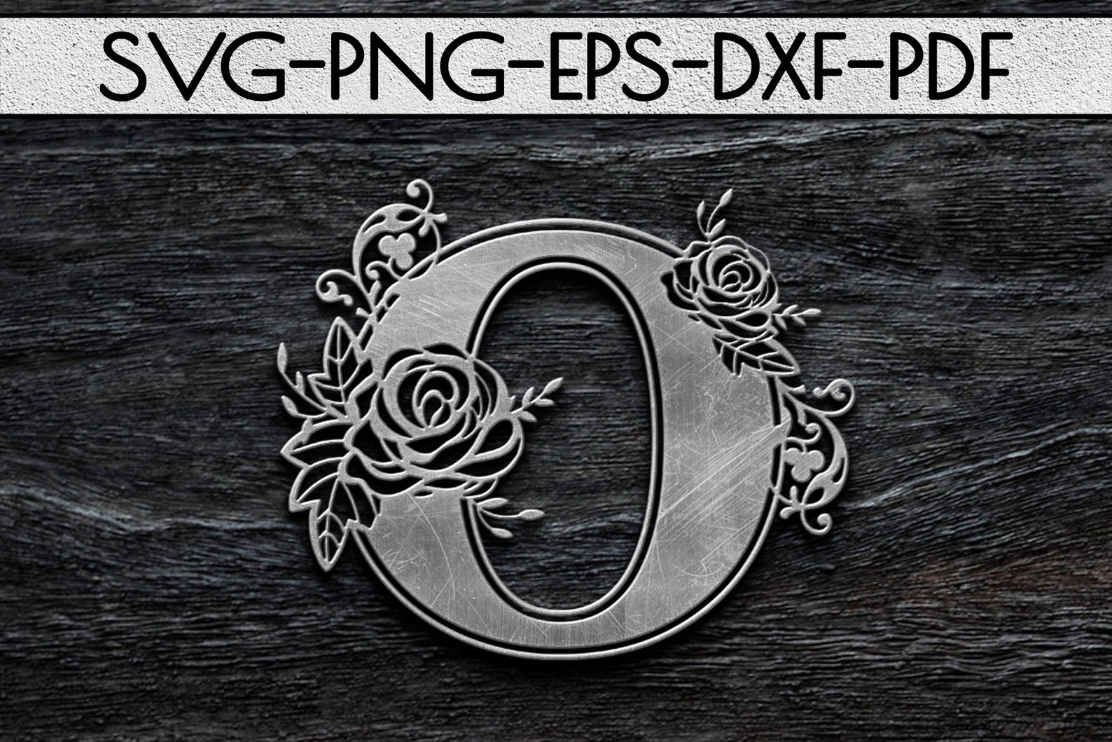 Floral Font O Paper Cut Template Laser Cut Wedding Day Gift - Etsy