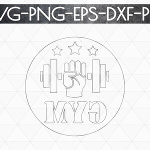 Gym Sign Paper Cut Cutting File, Workout Svg, Fitness Clipart, Exercise ...