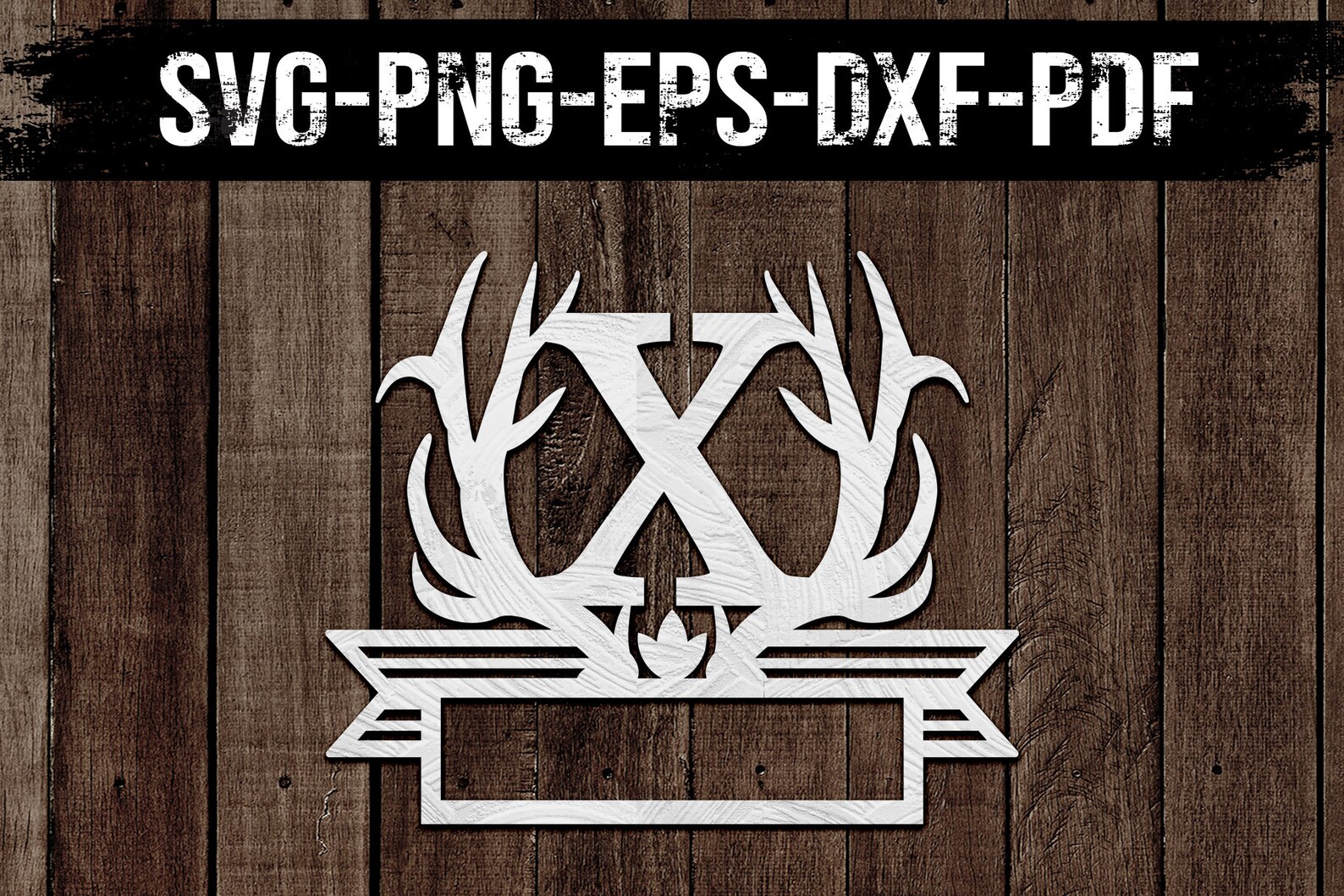 Customizable Antlers Font X Paper Cut Template Laser Cut | Etsy