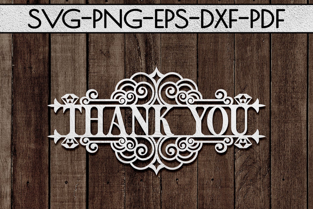 Thank You Sign Papercut Template Svg File, Door Hangers Design, Vintage ...