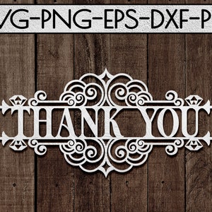 Thank You Sign Papercut Template Svg File, Door Hangers Design, Vintage ...