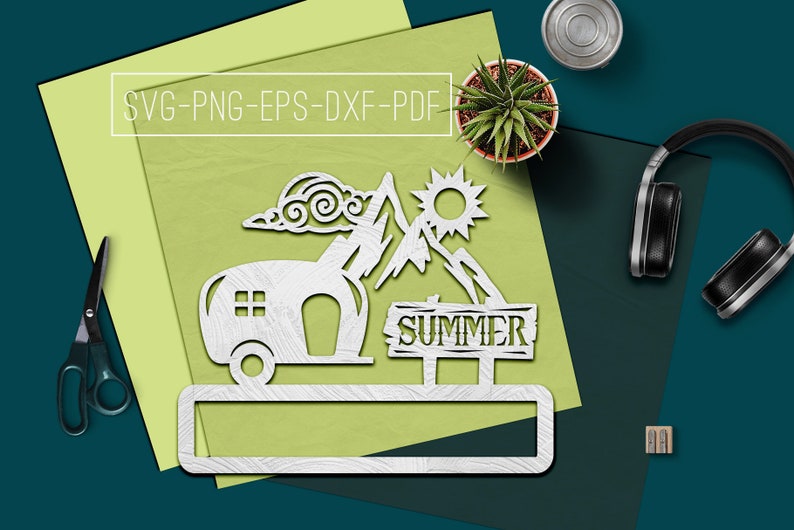 Summer Paper Cut Template Svg File, Travel Adventure Decor, Summer Svg ...