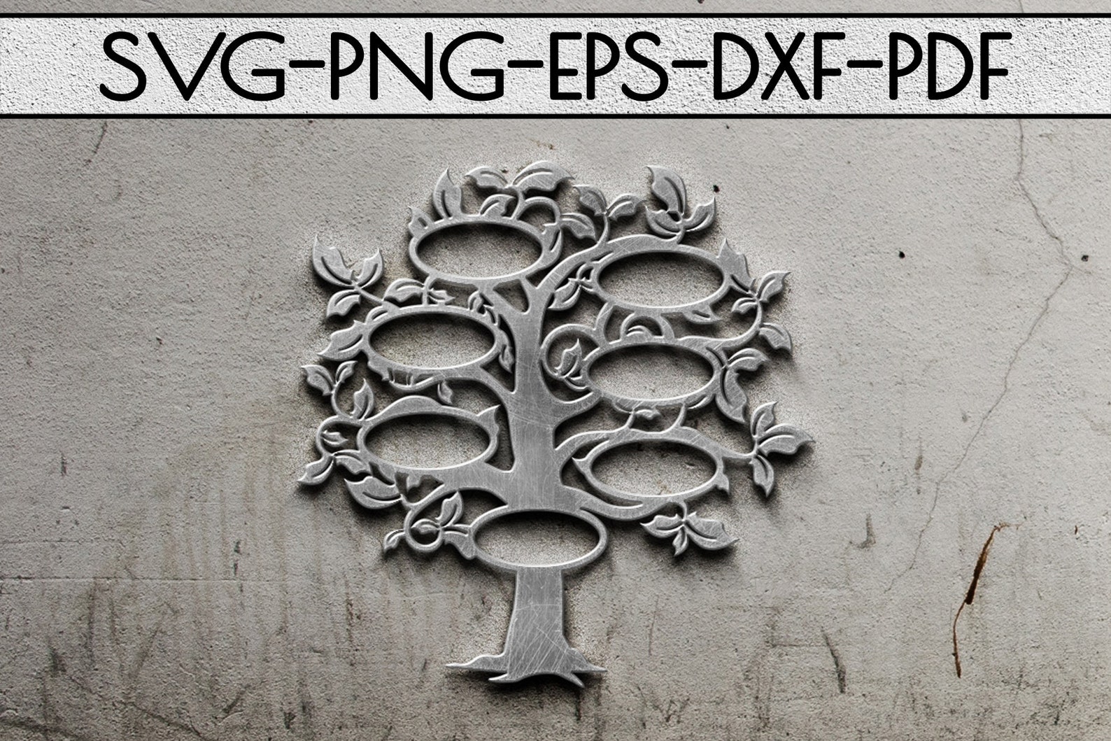 Customizable family tree papercut template laser cut family | Etsy