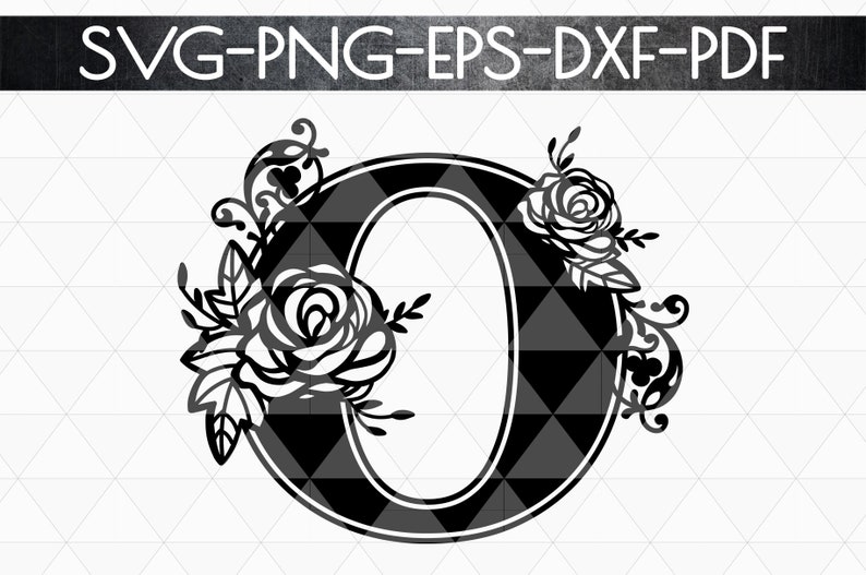 Floral Font O Paper Cut Template Laser Cut Wedding Day Gift - Etsy