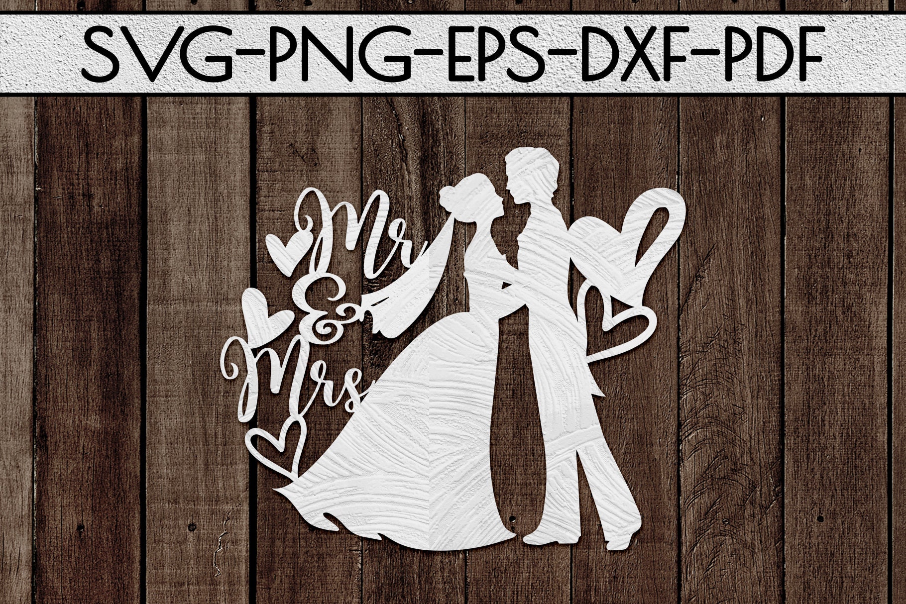 Mr and Mrs Silhouette Papercut Template Marriage SVG - Etsy Australia