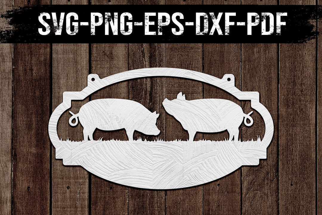 Customizable Pig Barn 2 Papercut Template, Laser Cut, Farmhouse SVG ...