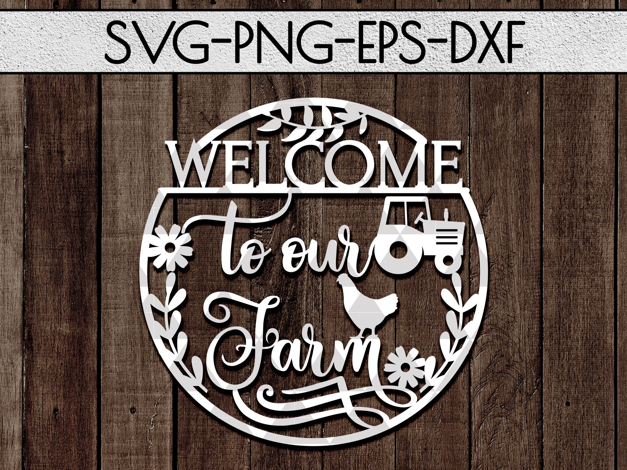 Farm Decor SVG, Rustic Papercut Sign, Laser Cut Files (digital Download ...