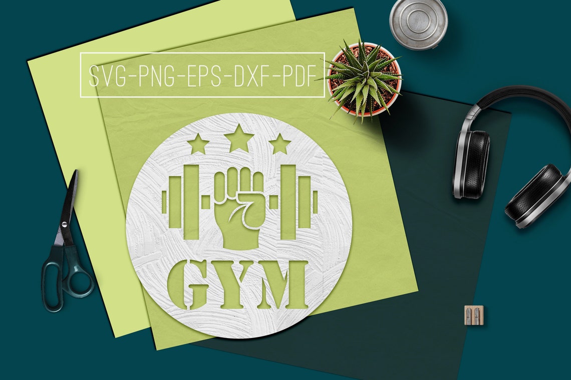 Gym Sign Paper Cut Cutting File Workout Svg Fitness Clipart - Etsy