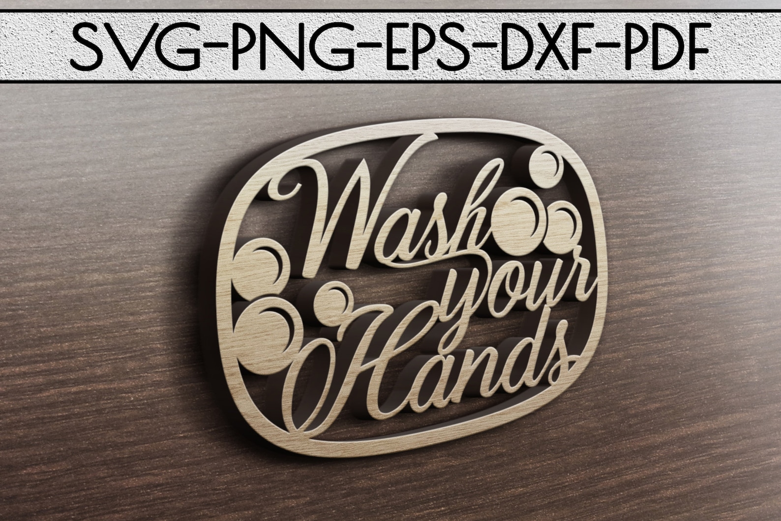 Wash Your Hands Sign Papercut Cutting Template, Bath Sign Svg, Sink ...