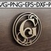 Monogram G Papercut Template, Vinyl Laser Cut, Circle Frame Monogram ...