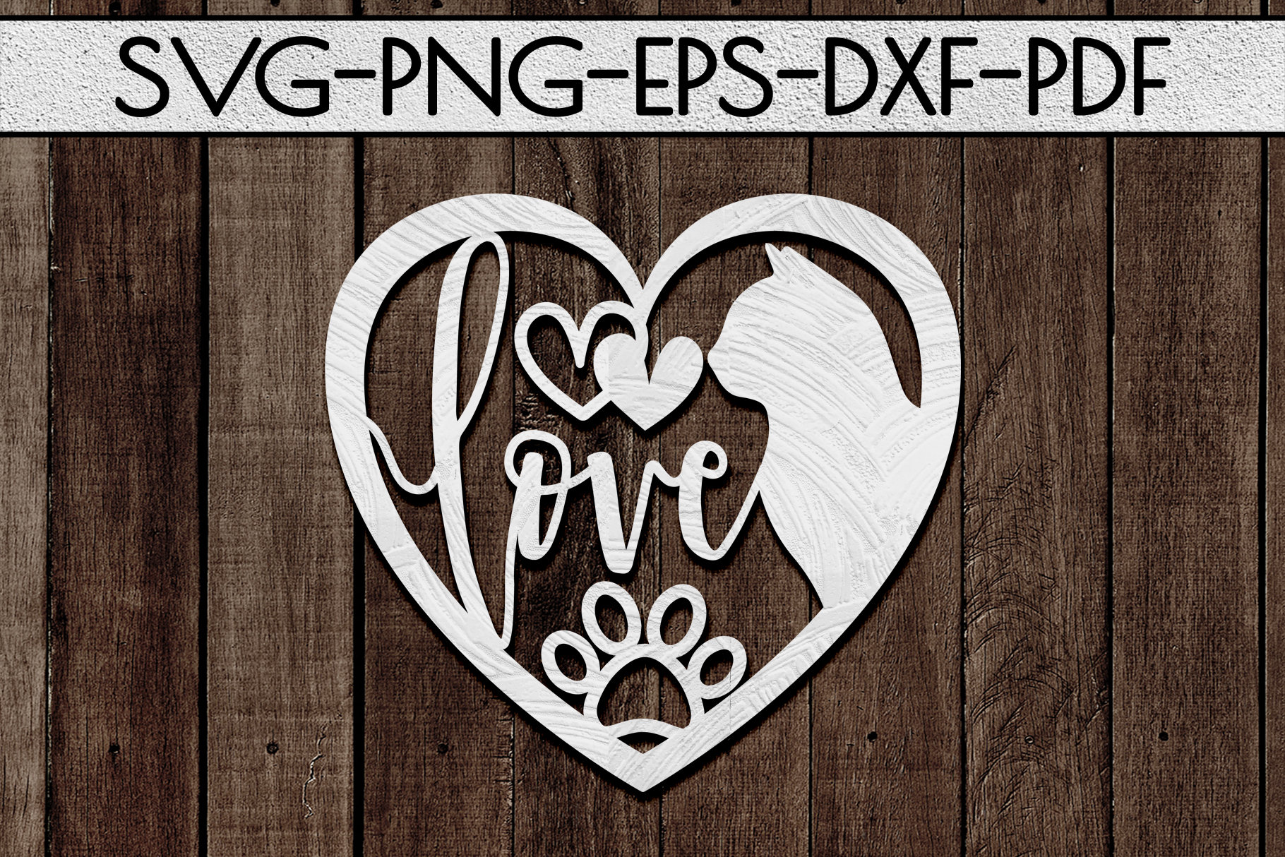 Cat lover sign papercut cutting template cat svg animal pet | Etsy