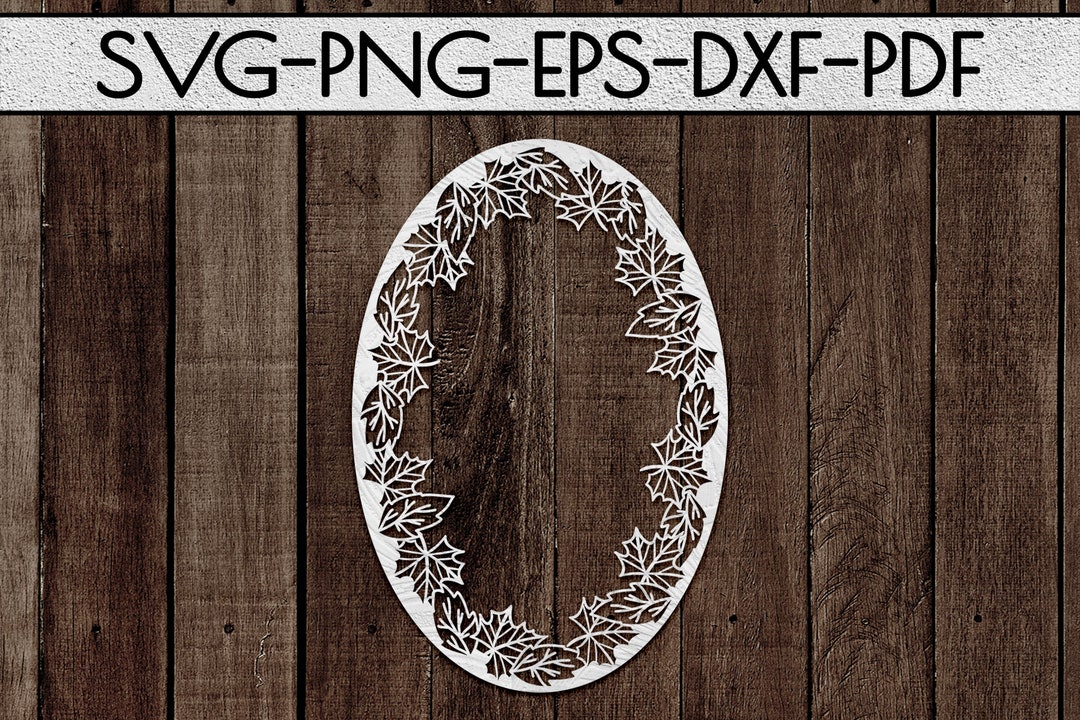 Autumn Frame Papercut Template Svg File, Fall Decor Clipart, Leaves Are ...
