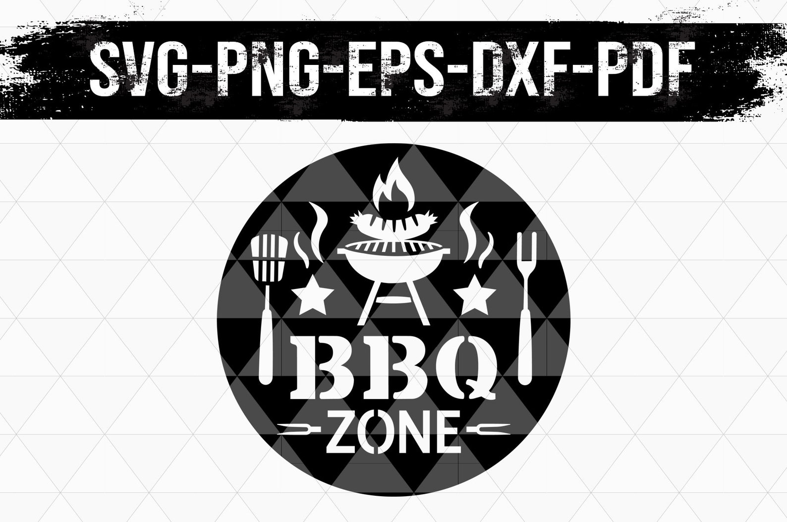 Bbq Zone Papercut Template, Grilling Svg, Laser Cut, Summer Decor ...