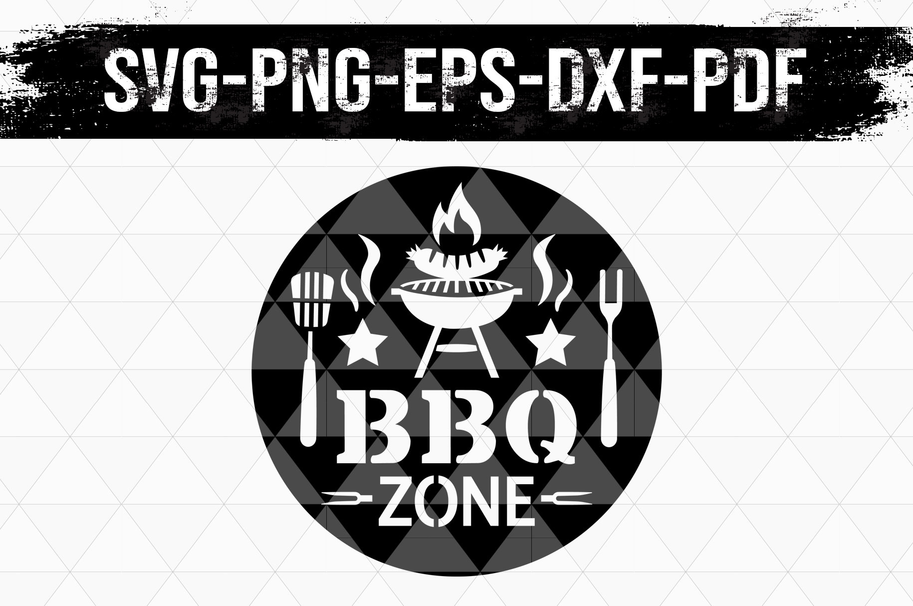Bbq Zone Papercut Template, Grilling Svg, Laser Cut, Summer Decor ...