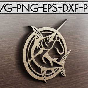 Fishing Papercut Template Svg File, Summer Decor, Fishing Sign, Marlin ...