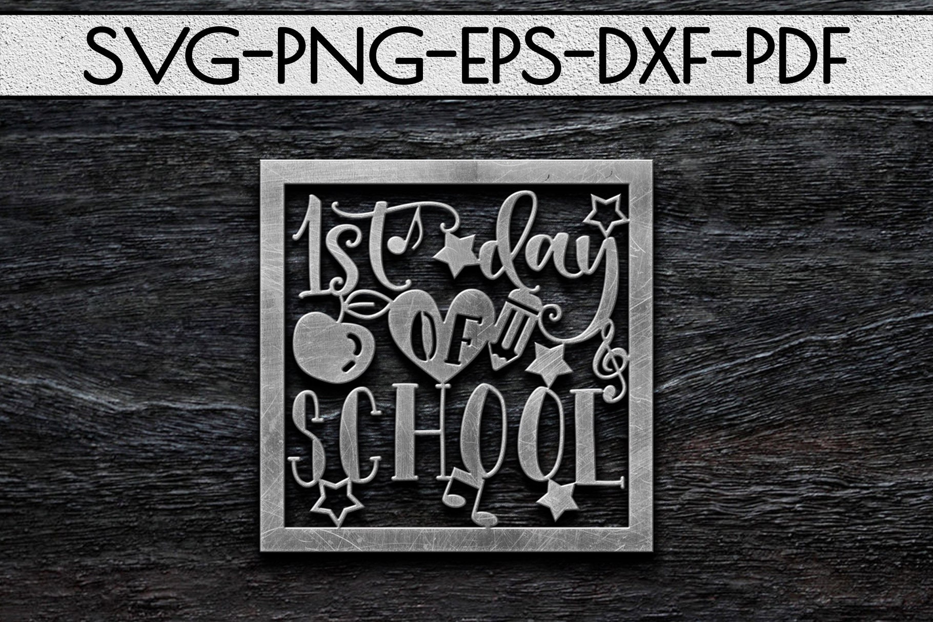 Back to School Paper Cut Templates, Cutting File, Teacher Life Gift ...