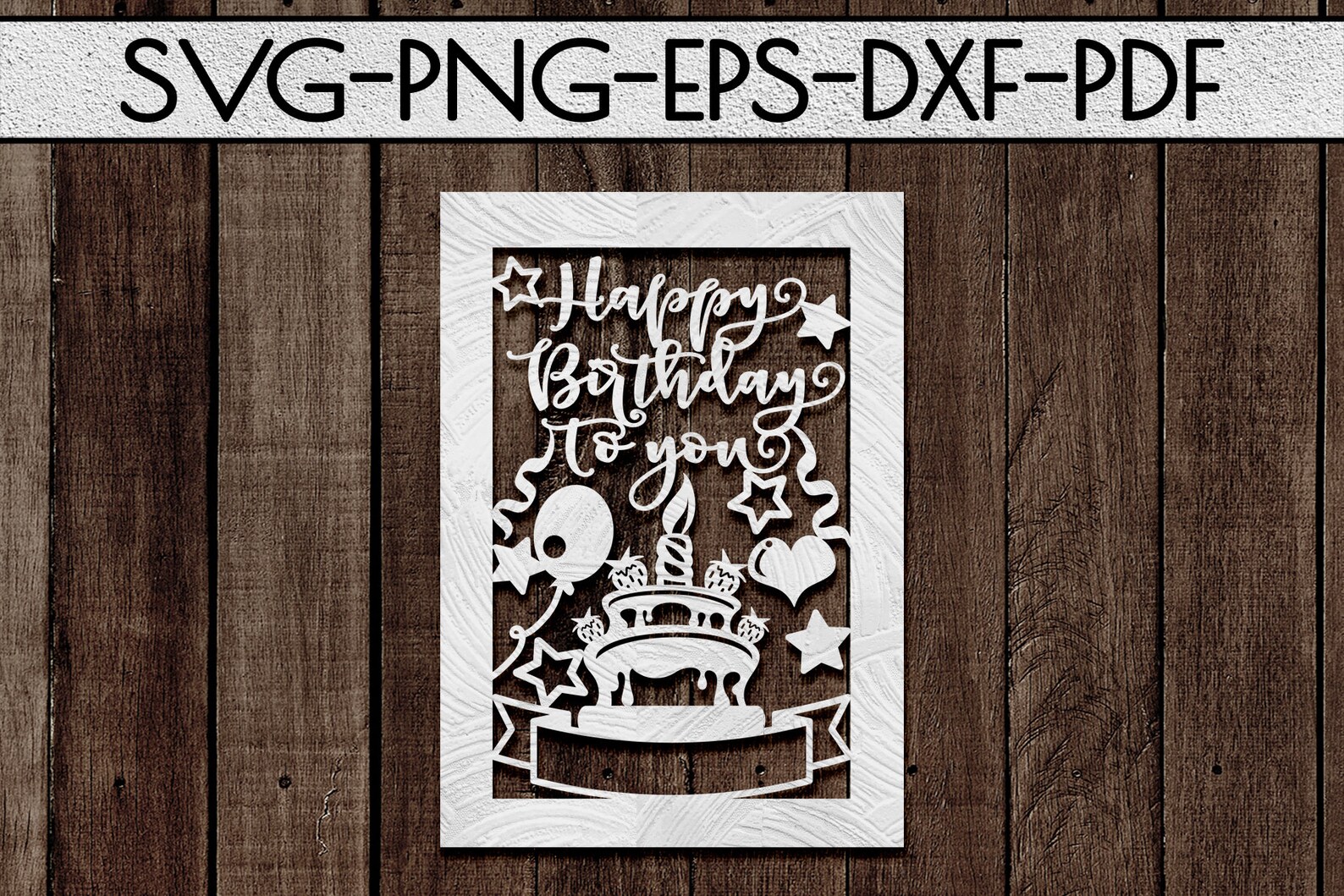 Happy Birthday Papercut Templates Cutting File, Gift Ideas, Vinyl Wall ...