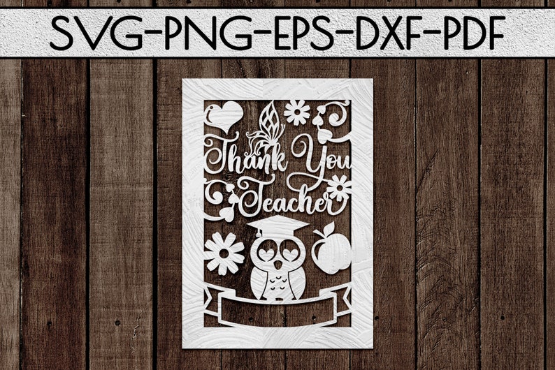 Back to School Paper Cut Templates, Cutting File, Teacher Life Gift ...