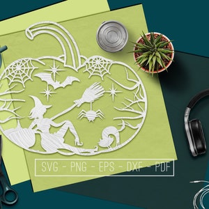 Witch Pumpkin Svg Cutting File, Fall Svg, Trick or Treat Cut Files ...