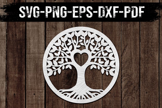 Family Heart Tree Papercut Template Tree With Roots Svg - Etsy