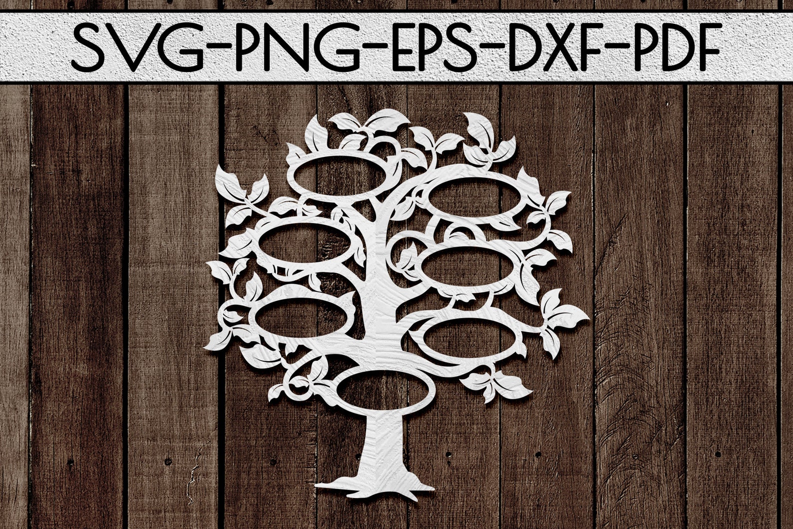 Customizable family tree papercut template laser cut family | Etsy