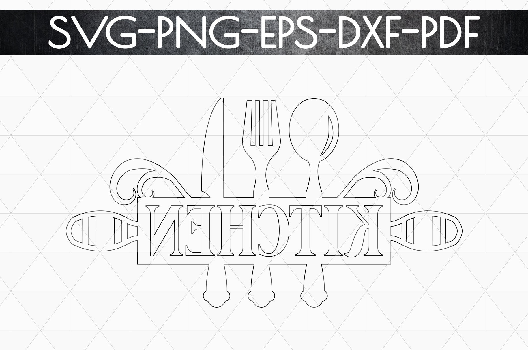 Kitchen Papercut Cutting Template Kitchen Sign Svg Door | Etsy