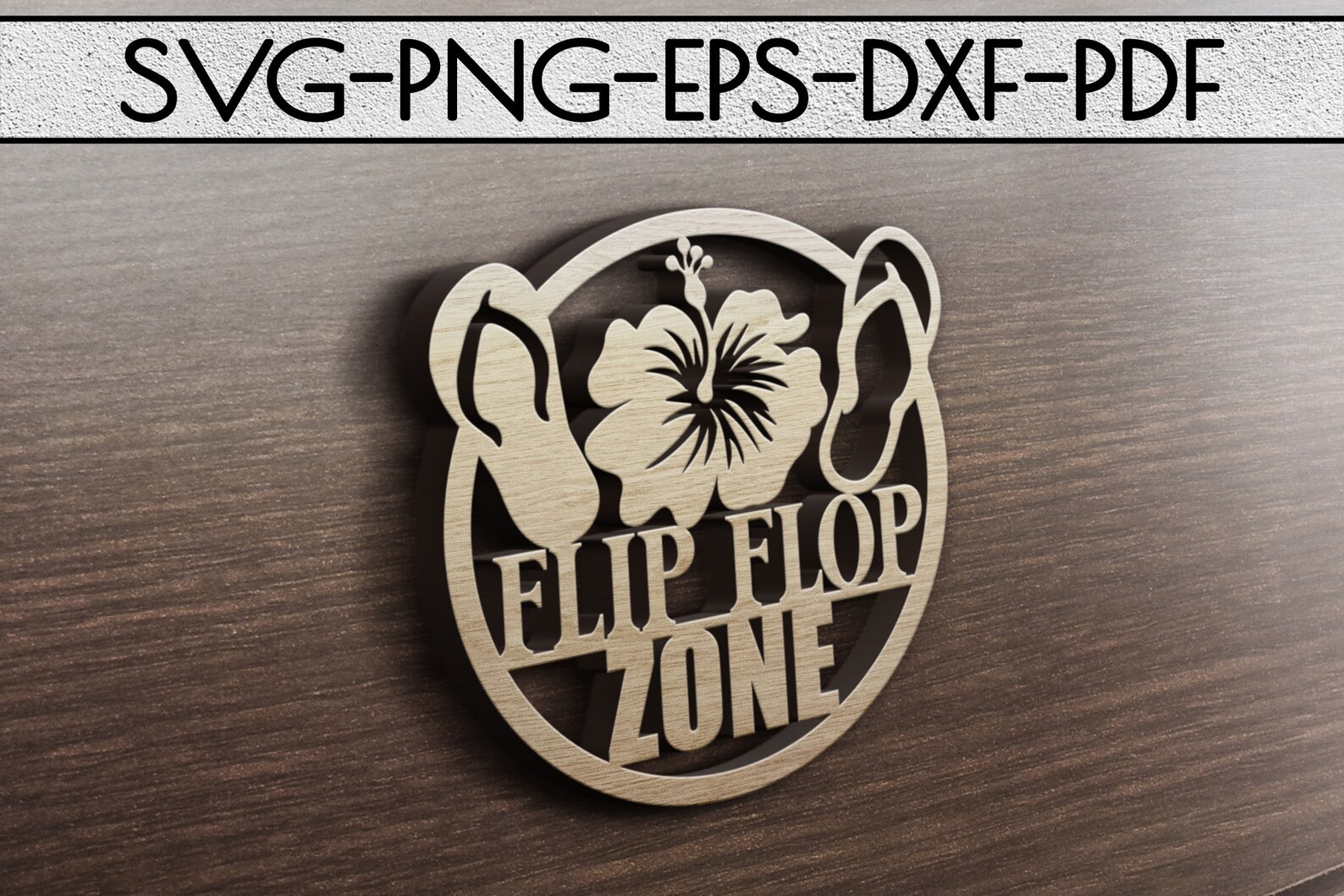 Flip Flop Zone Papercut Template Svg File Beach House Decor - Etsy