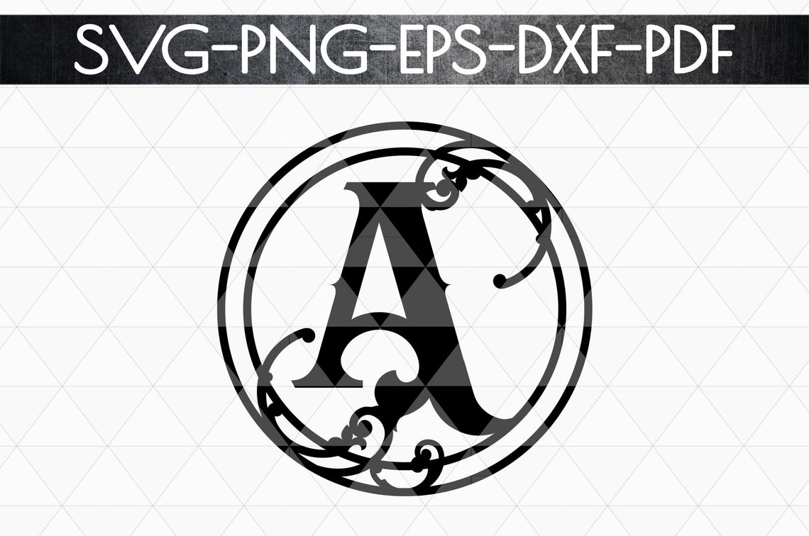 Monogram a papercut template laser cut wedding gift ideas | Etsy