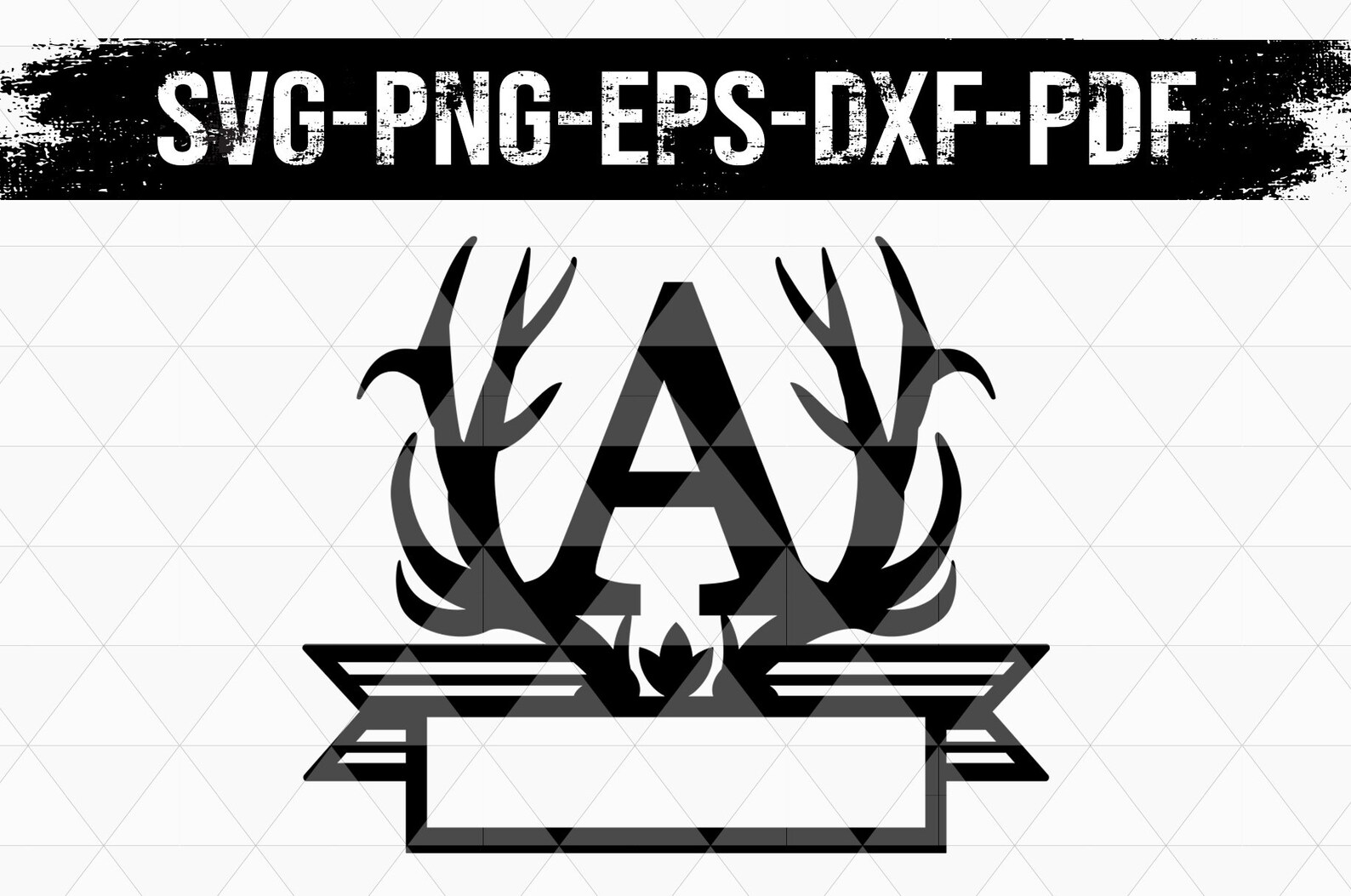 Customizable Antlers Font A Paper Cut Template Laser Cut | Etsy