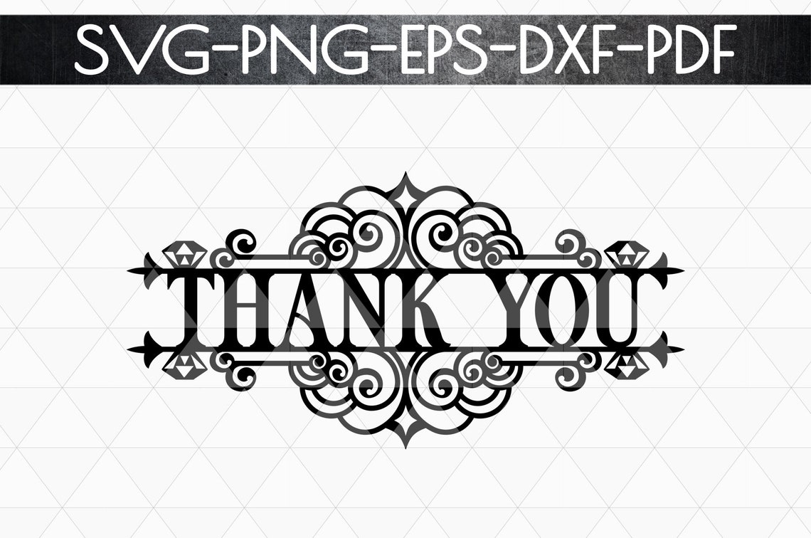 Thank You Sign Papercut Template Svg File Door Hangers - Etsy