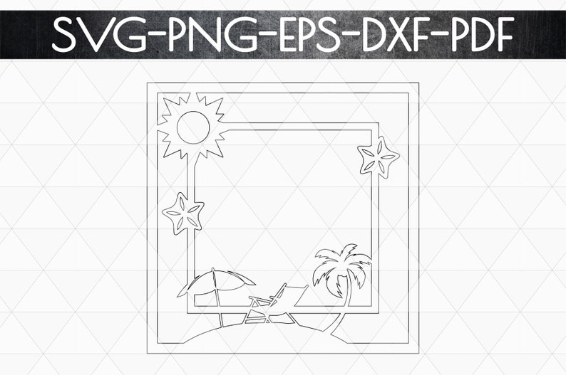 Summer Photo Frame Papercut Template Svg File, Beach House Decor, Home ...