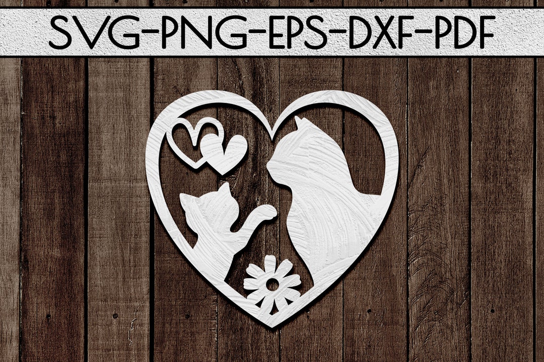 Cat Lover Sign Papercut Cutting Template, Cat Svg, Animal, Pet Clip Art ...