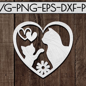 Cat Lover Sign Papercut Cutting Template, Cat Svg, Animal, Pet Clip Art ...