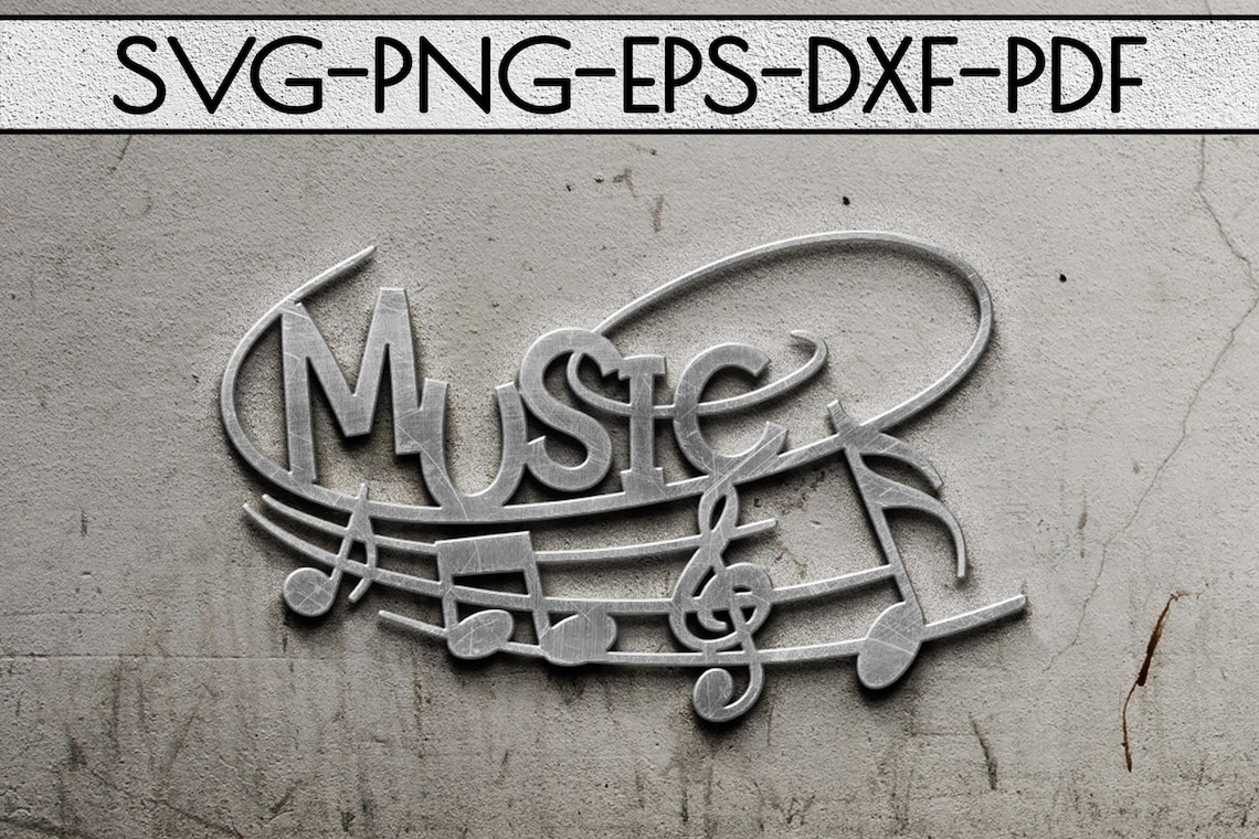 Music Note Papercut Template Svg File, Vinyl Cut File, Laser Vector ...