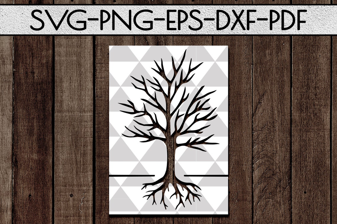 Tree branch papercut template family tree laser cut wedding | Etsy