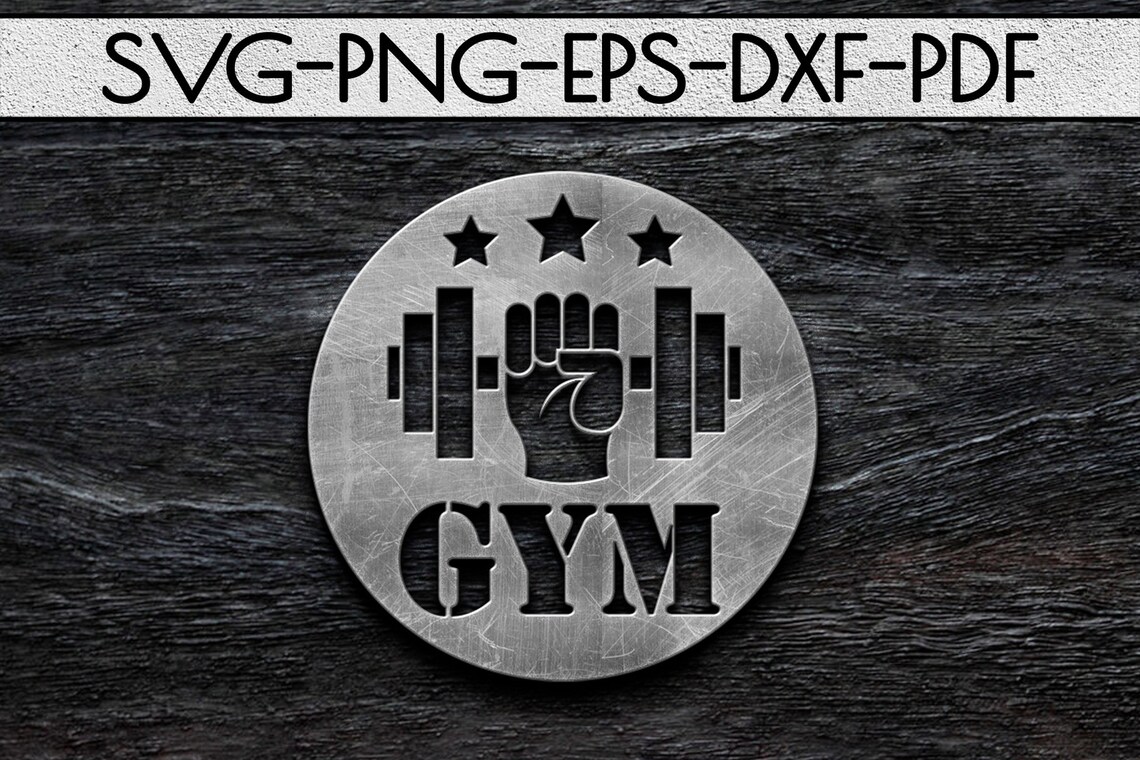 Gym Sign Paper Cut Cutting File Workout Svg Fitness Clipart - Etsy