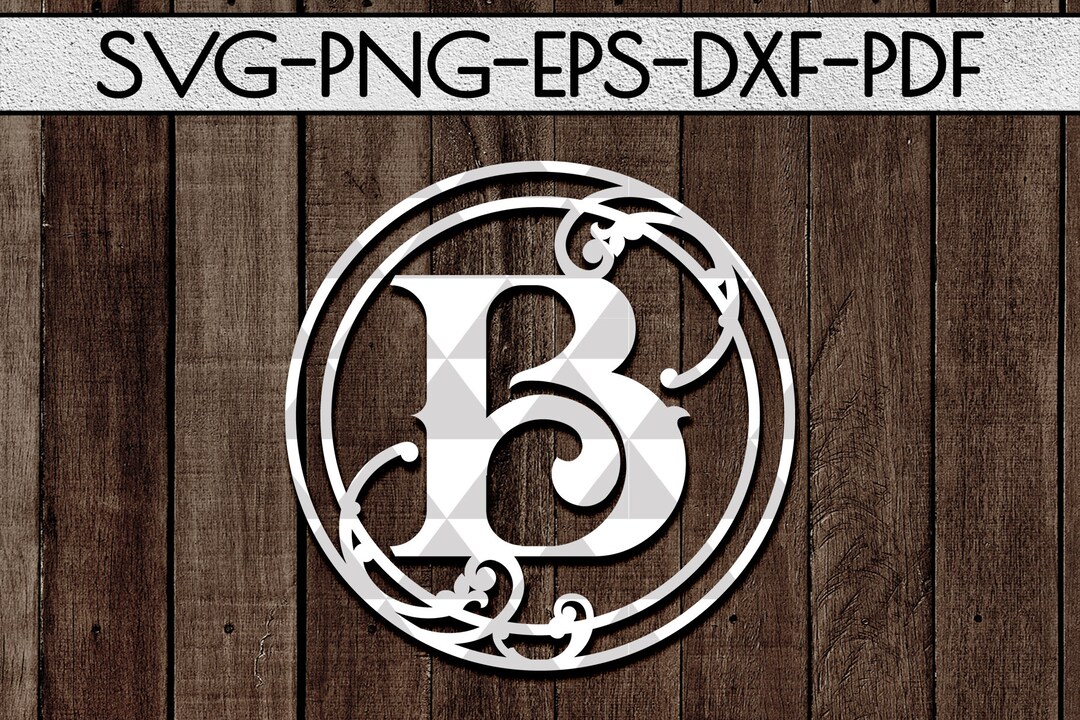 Monogram B Papercut Template, Laser Cut, Wedding Gift Ideas, Family ...