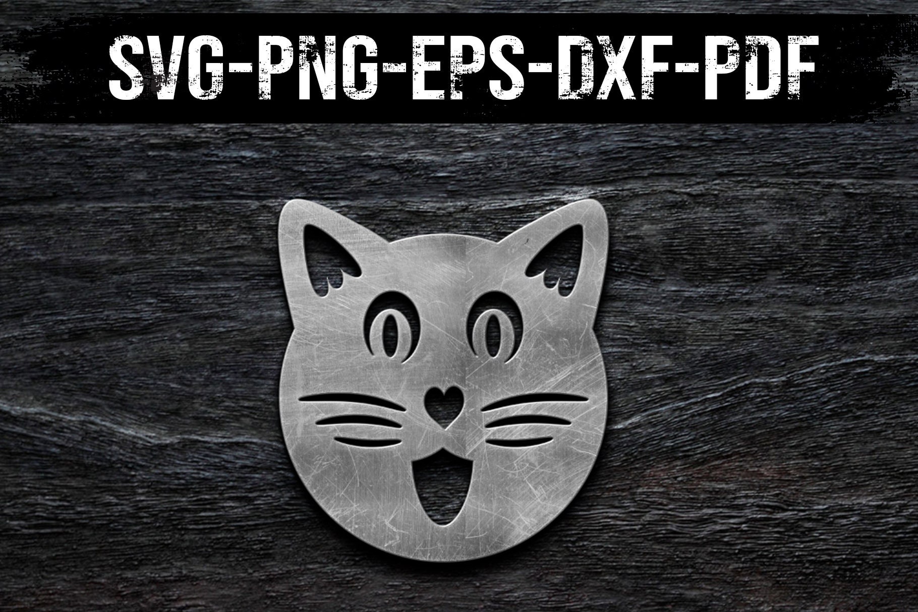 Cat Face 3 Papercut Cutting Template Cat Lady Gift Ideas Cat - Etsy