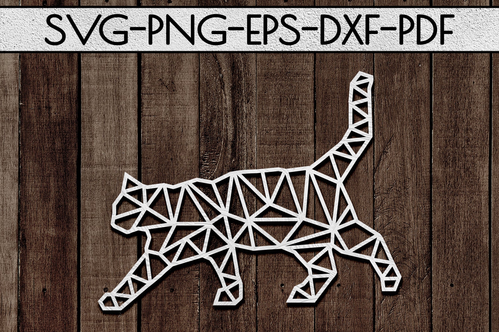 Cat Geometric Papercut Svg File Animal Lover Cat Decor - Etsy
