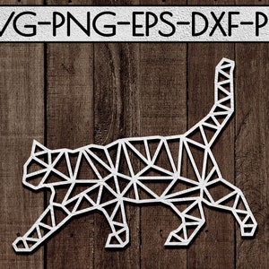 Cat Geometric Papercut Svg File, Animal Lover, Cat Decor, Crazy Cat ...