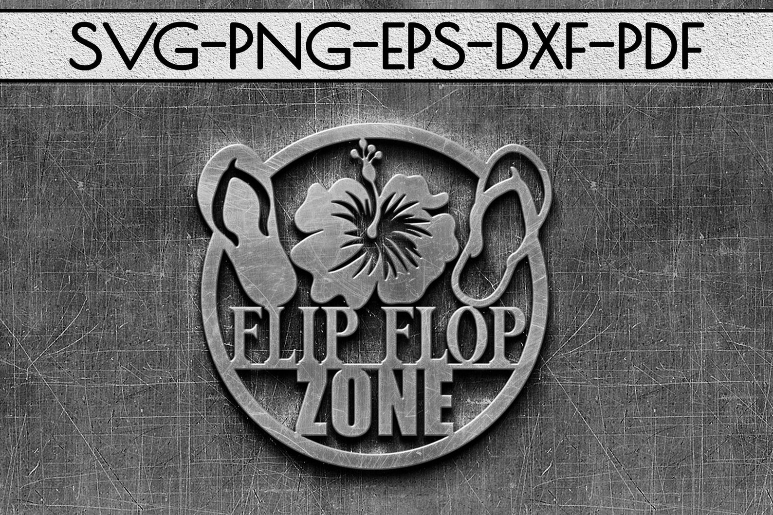 Flip Flop Zone Papercut Template Svg File Beach House Decor - Etsy