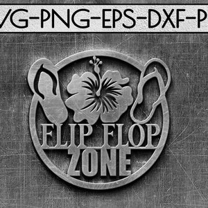 Flip Flop Zone Papercut Template Svg File, Beach House Decor, Wood Sign ...