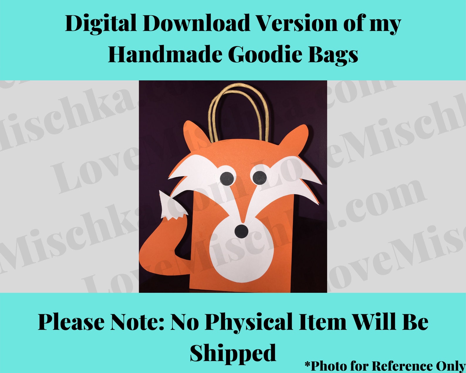 Fox Party Favor Gift Bags / Goodie Bag / Printable / Instant Download ...